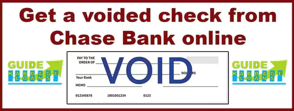 Get A Voided Check From Chase Bank Online Complete Guide Kabbage 
